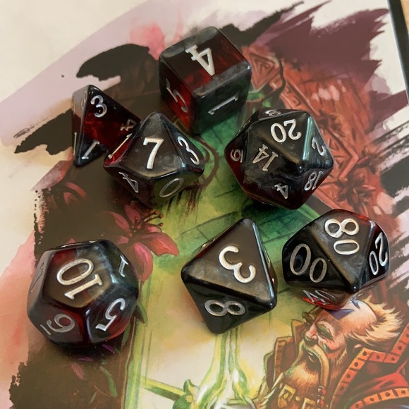 oakie dokie dice | Games | Oakie Doakie Dice Black Redsilver Polyhedral ...